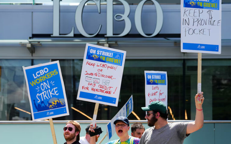 LCBO Workers are on strike - Tunnel Duty Free Shop